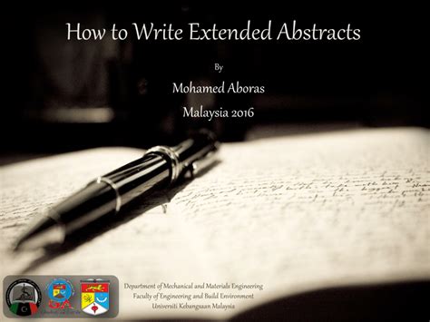 PDF How To Write Extended Abstracts
