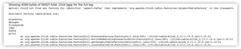 Flink 在使用upsertkafka Connector 时报错，找不到类exeption Could Not Find Any