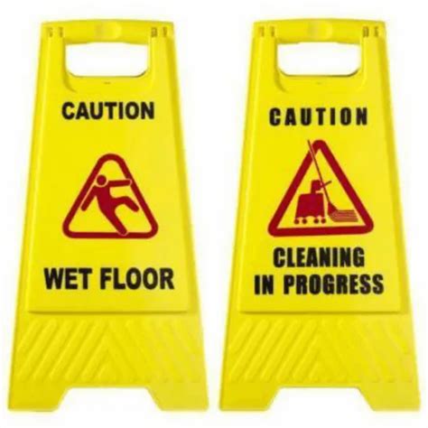 Plastic Yellow Pvc Caution Board Set For Cleaning At Rs 250piece In