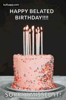 Animated Birthday Cake With Candles Gifs Tenor