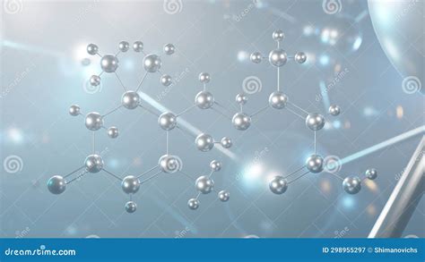 Abscisic Acid Molecular Structure 3d Model Molecule Plant Hormone