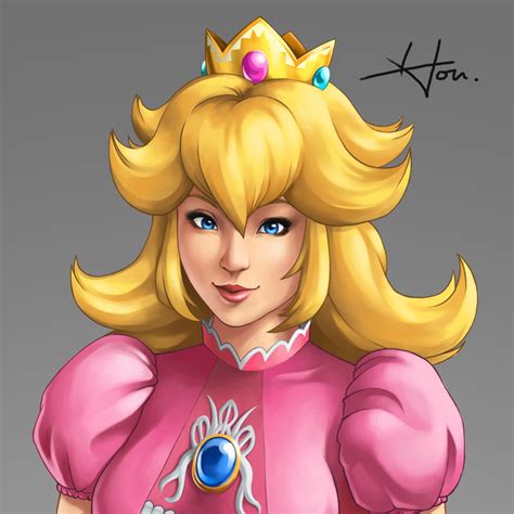 Princess Peach Close Up By Houevil On Deviantart