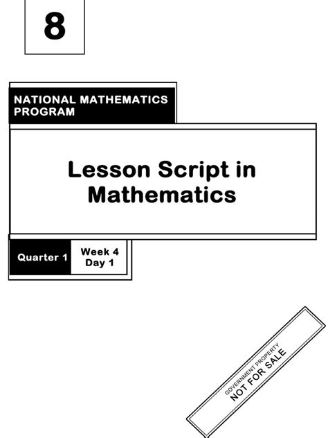 National Math Program Grade 8 2024 Ls G8 Nmp Mathematics Q1 W4