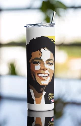 Termo Cafe Skinny Tumbler 20 Oz Michael Jackson Rostro Envío Gratis