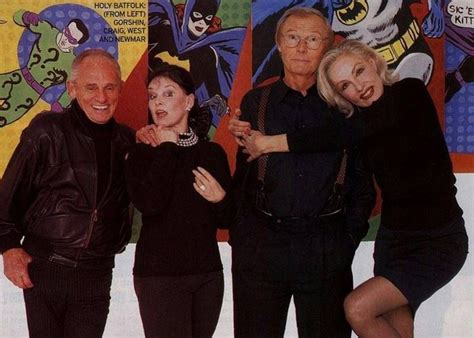 Frank Gorshin Yvonne Craig Adam West And Julie Newmar Julie Newmar