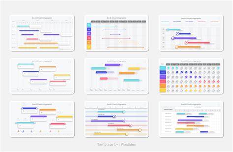 Gantt Chart Infographic Keynote Presentation Template Presentation