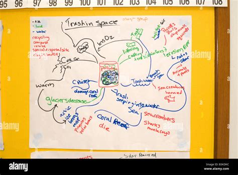 Brainstorming Flow Chart Of Pollution Global Warming Consequences