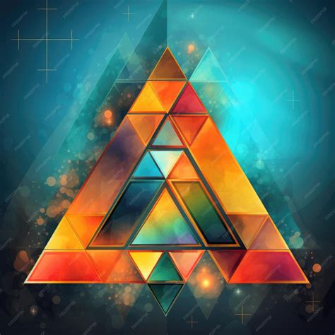 Premium Photo Colorful Triangular Banner For Creative Wallpaper Concept