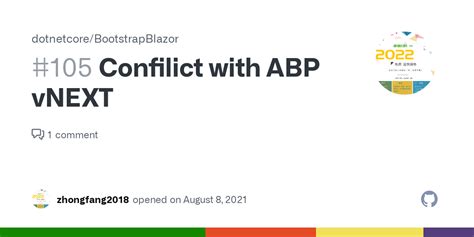 Confilict With Abp Vnext · Issue 105 · Dotnetcorebootstrapblazor · Github