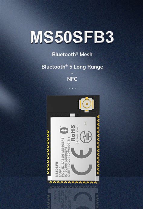 Minewsemi Nrf52810 Ms50sfb3 Ipex Transmitter Receiver Iot Uart Low Cost