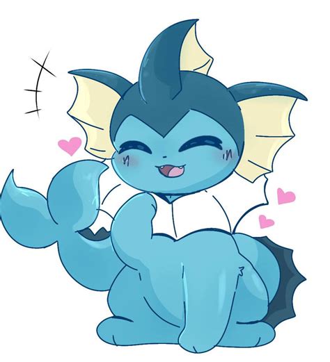 A Happy Vaporeon Vaporeon Fanart By Glacytale On Deviantart