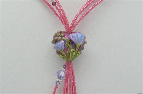 Grace Lampwork Beads LC Carly Noel Heart Necklace Artist Corner