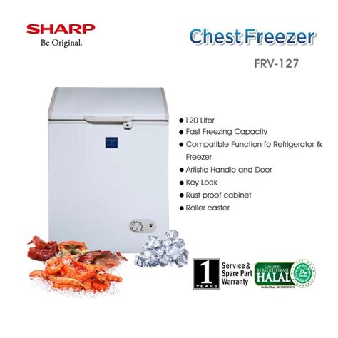 Jual Chest Freezer Sharp 120l Frv 127 Freezer Box Sharp Lemari