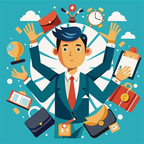 Information Overload Or Job Burnout With Stress And Chaos Tiny Person