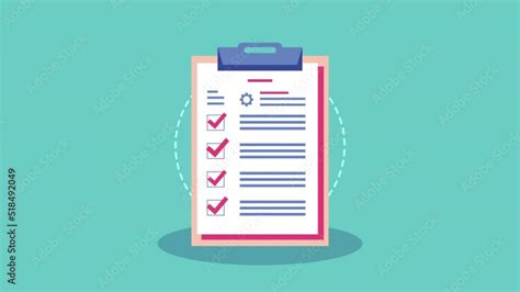Checklist Clipboard Document Animation Stock Video Adobe Stock