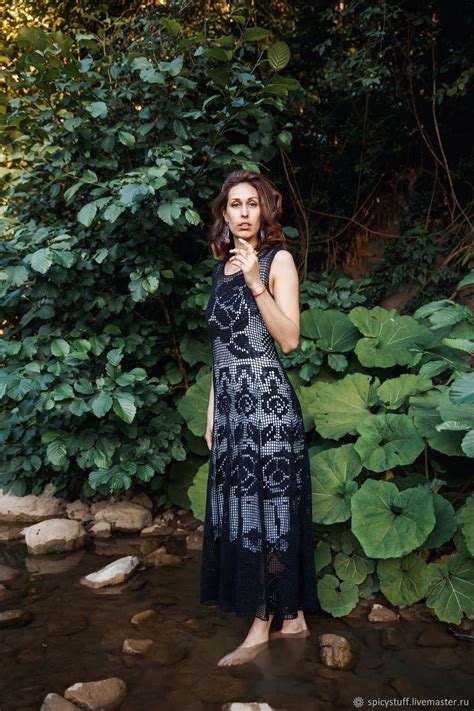 Купить Платье Черные розы свадьба свадебное платье черный вязаное платье вяжу на заказ