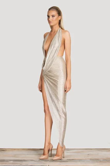 Buy Sexy Women Hang Neck Strappy Dress Deep V Plunge