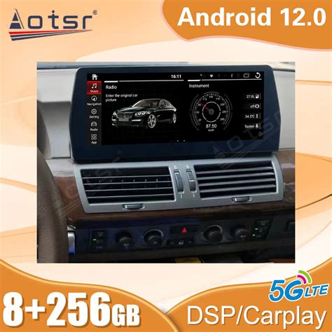 123 인치 안드로이드 화면 Bmw 7 시리즈 E65 E66 F01 F02 2006 2015 자동차 라디오 블루투스