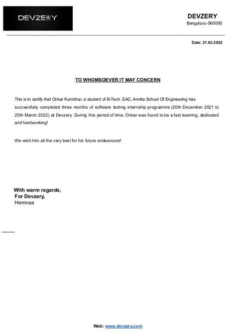 Onkar Kumbhar On Linkedin Connections Internship Completioncertificate Team Softwaretesting