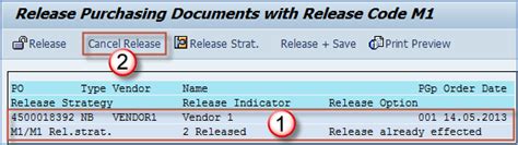 Release Strategy In SAP MM Procedure For Purchase Order