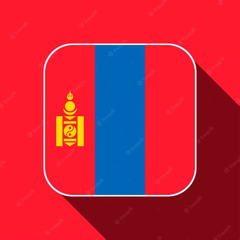Premium Vector Mongolia Flag Official Colors Vector Illustration
