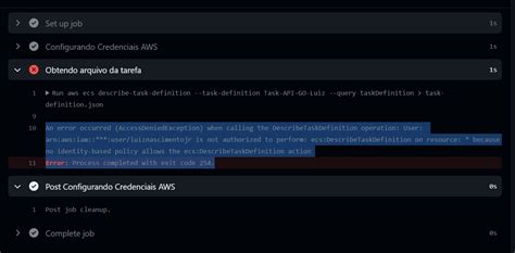 Is Not Authorized To Perform Ecsdescribetaskdefinition On Resource