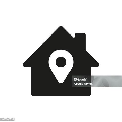 집 지도 핀이 있는 홈 벡터 아이콘 홈 포인트 위치 기호입니다 집 지도 포인터 아이콘 스톡 일러스트레이션 가정 생활에 대한 스톡 벡터 아트 및 기타 이미지 Istock