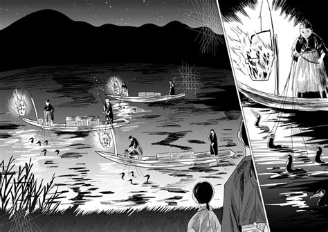 小刀、肝、流木というお題で描いた漫画です。アナログでペン入れ実験。