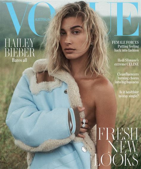 Hailey Bieber Is The Cover Girl Of Vogue Australia October 2019 Issue