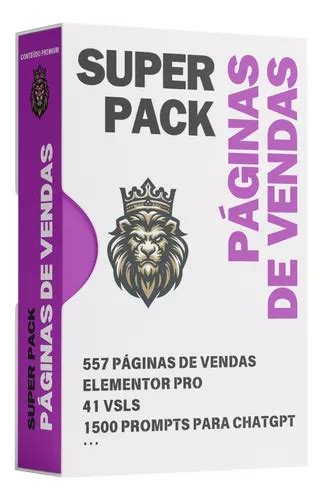 557 Páginas De Vendas Elementor Pro Vsls Prompts Gpt MercadoLivre