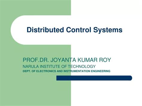 PPT Distributed Control Systems PowerPoint Presentation Free Download ID