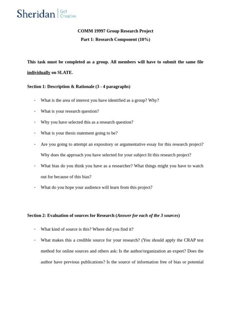 Part 1 Group Research Project Pdf