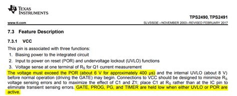 Tps2490 Powergood Output State Vcc 0v Power Management Forum Power Management Ti E2e