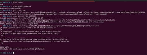 Not Able To Compile Dts File Stmicroelectronics Community