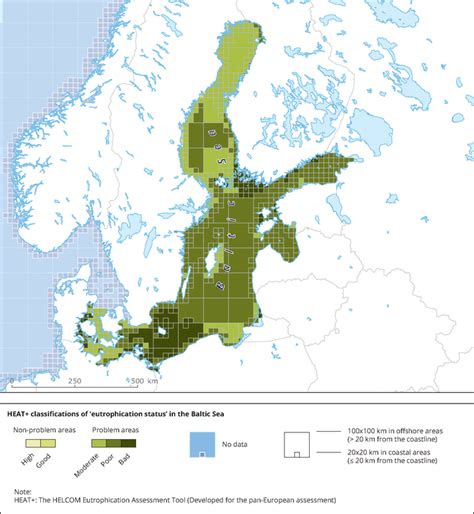Heat Classifications Of Eutrophication Status In The Baltic Sea