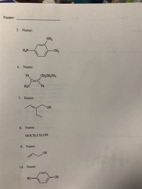 Solved Rt Answer Iupac Naming Instructions Provide Proper