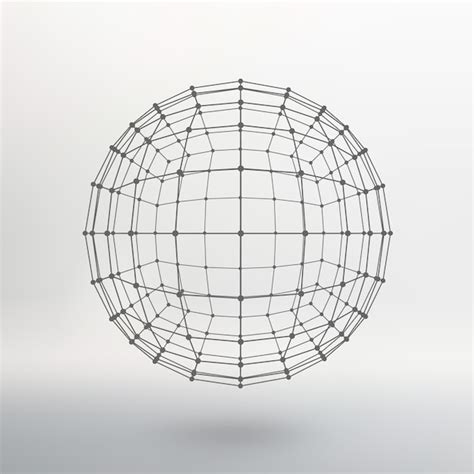 Premium Vector Scope Of Lines And Dots Ball Of The Lines Connected To Points Molecular