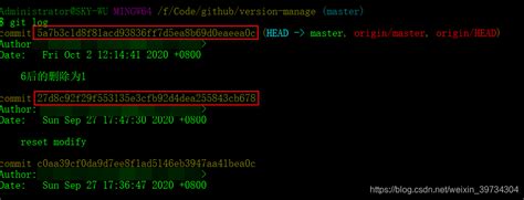 git回退到指定版本的两种方式：reset、revert git回退到某个版本 csdn博客