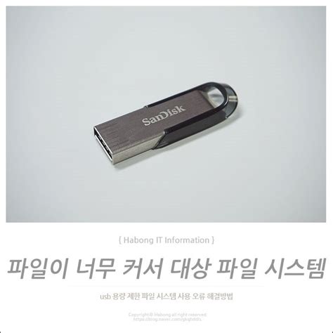 파일이 너무 커서 대상 파일 시스템에서 사용할 수 없습니다 Usb용량제한 해결방법 네이버 블로그