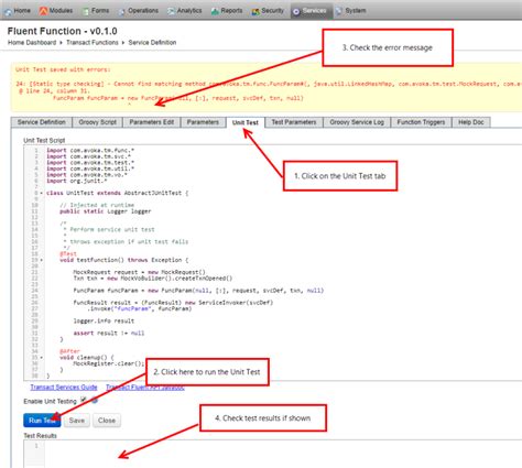 Run A Transact Function Unit Test