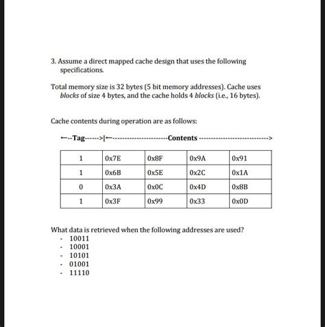 Solved Assume A Direct Mapped Cache Design That Uses The Chegg