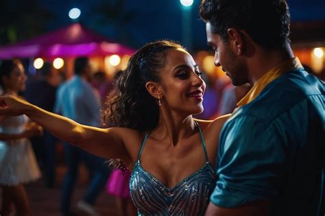 Premium Photo Salsa Dancing Performance At Night