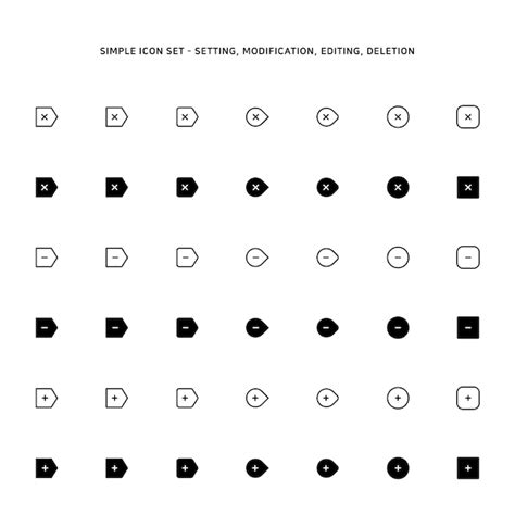 Premium Vector Icons For Deleting Editing Or Adding Paragraph Or Part
