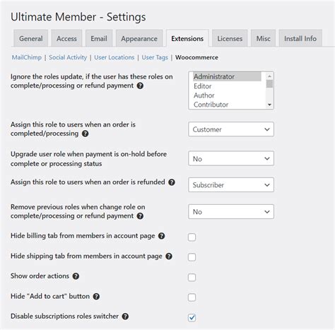 Woocommerce Setup Ultimate Member