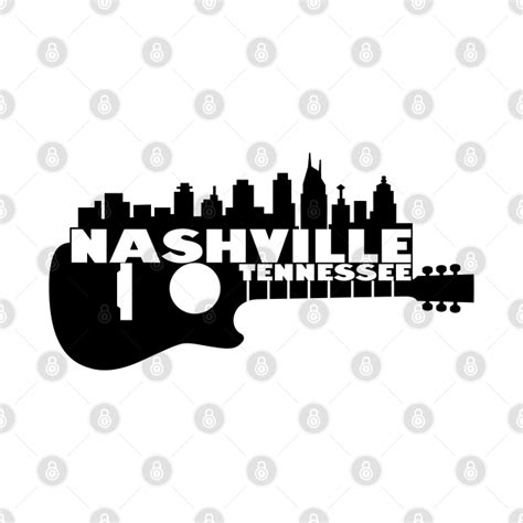 Nashville Tennessee Guitar Silhouette Nashville Tennessee Tapestry