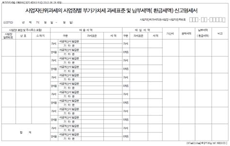 사업자단위과세 사업장이 여러개인 경우 하나로 관리종된 사업장 추가 네이버 블로그