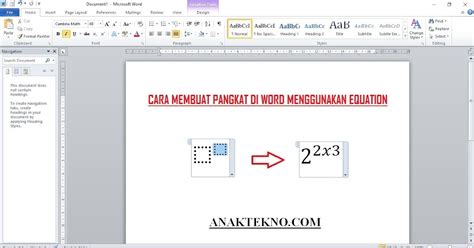 Tutorial Cara Membuat Pangkat Di Word Menggunakan Equation Beserta My Xxx Hot Girl
