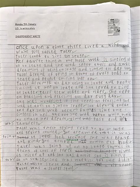 Y1 2 Writing Examples February 2024 Henry Chadwick Primary School