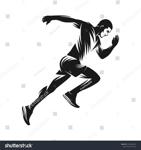 Running Man Vector Stock Vector Royalty Free 1068696623 Shutterstock