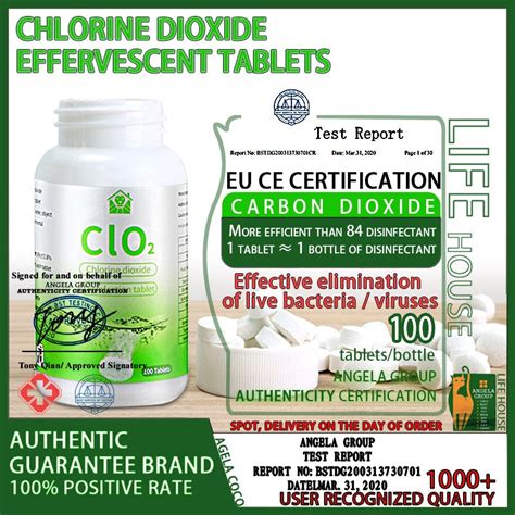 Clo2 Disinfection Tablet 100 Tablets Icahonlineshop